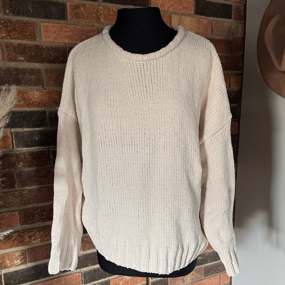 She + Sky | Sweaters | She Sky Womens Open Back Cream Sweater | Poshmark